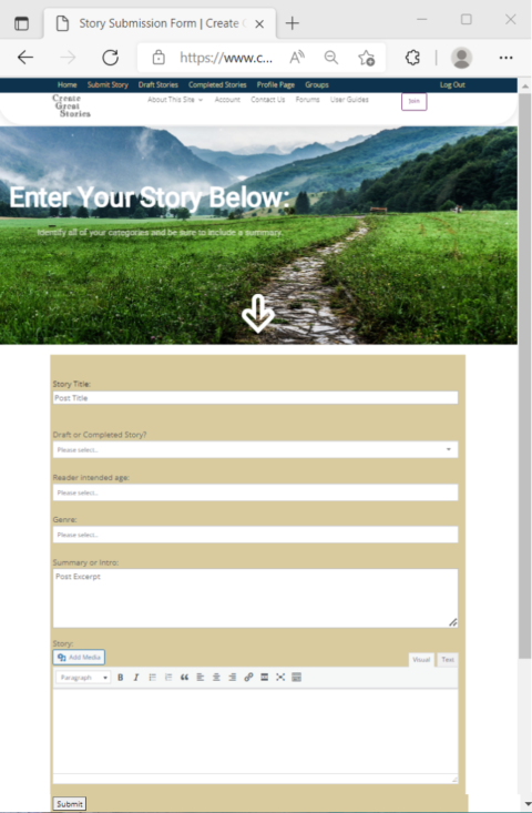 Tutorial: Submit a Story | Create Great Stories